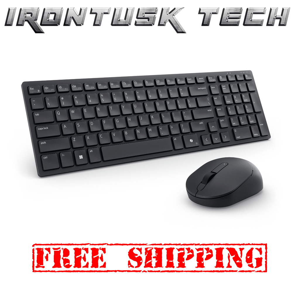 Dell KM555 Silent Keyboard and Mouse US English with Number Pad - Dual ...