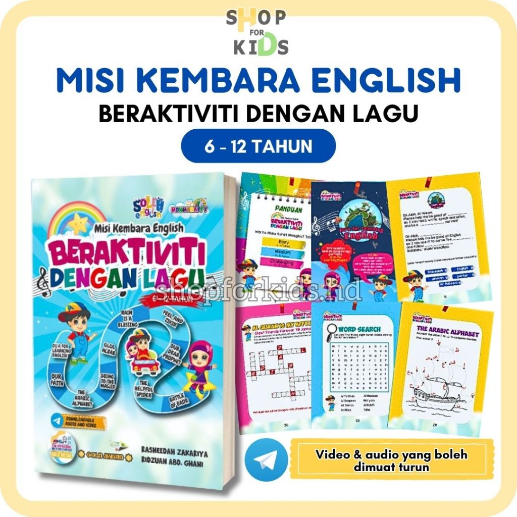 BUKU MISI KEMBARA ENGLISH BERAKTIVITI DENGAN LAGU + 10 VIDEO ANIMASI ...