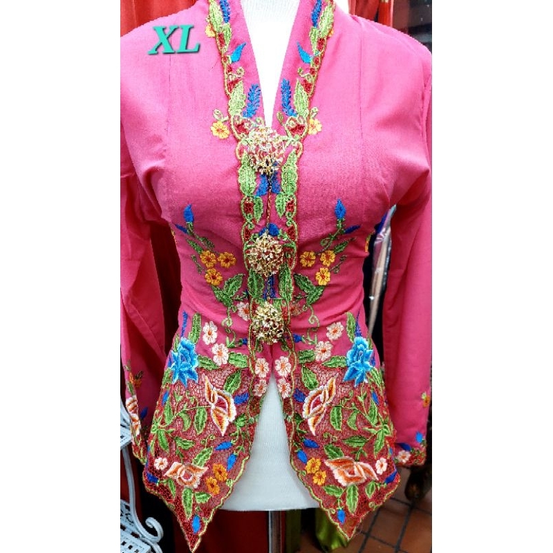 Kebaya Sulam Nyonya Traditional Hand Made (XL) | Shopee Malaysia