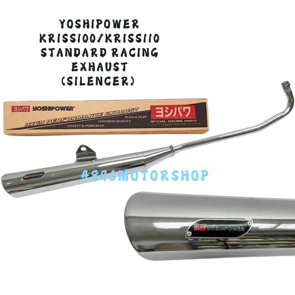 YOSHIPOWER MODENAS KRISS100 KRISS110 KRISS 100 110 (25MM) STANDARD RACING WITH SILENCER EXHAUST ...