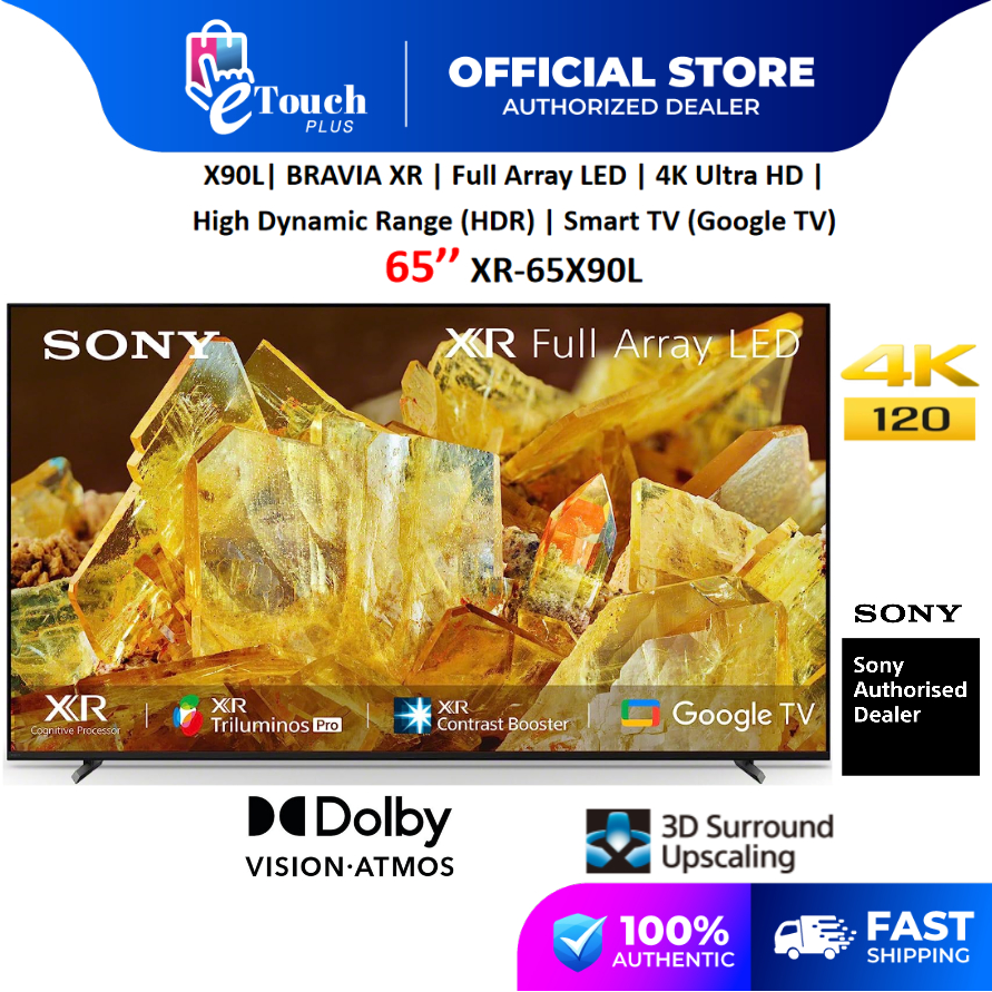 Sony 65 Inch X90L Full Array LED 4K UHD Android Google Smart TV XR ...