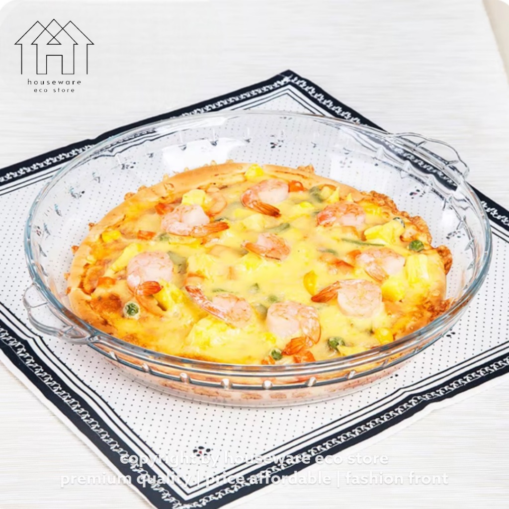 Glass Round Baking Dish Tray Pie Plate , Microwave Oven & Freezer Safe ...