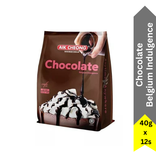 AIK CHEONG Chocolate Belgium Indulgence Cafe Art 480g (40g x 12s) | Shopee Malaysia