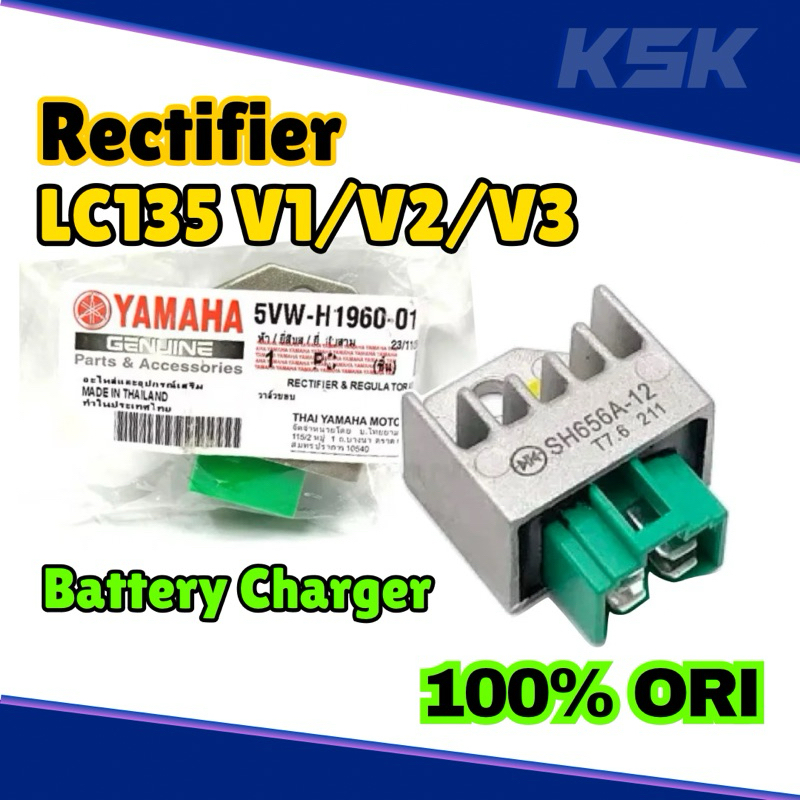 100% ORI YAMAHA REGULATOR RECTIFIER LC135 V1 V2 V3 Y125Z Y125ZR 125Z SRL115 LAGENDA KATAU KATAO ...