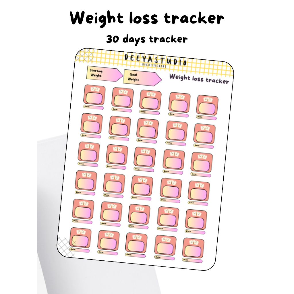 Weight loss tracker stickers | Shopee Malaysia