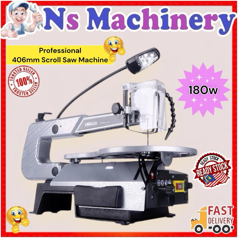 Professional Electric Scroll Saw Machine 406mm 180w Woodworking Macine ...