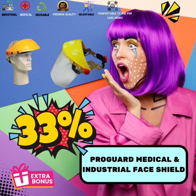 [READY STOCKS / ORIGINAL] PROGUARD Medical/Industrial Face Shield VH4 ...