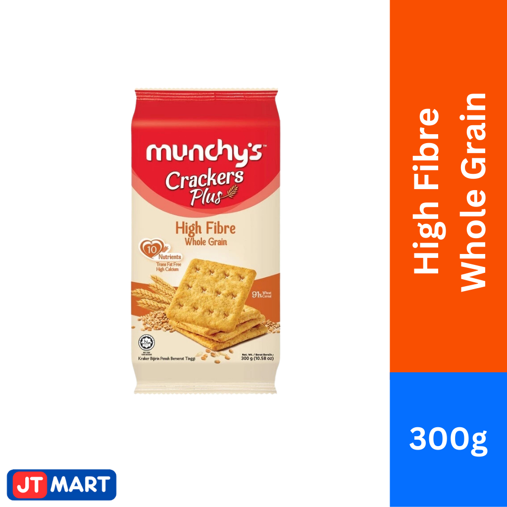 Munchy's Crackers Plus High Fibre Whole Grain (300g) | Shopee Malaysia