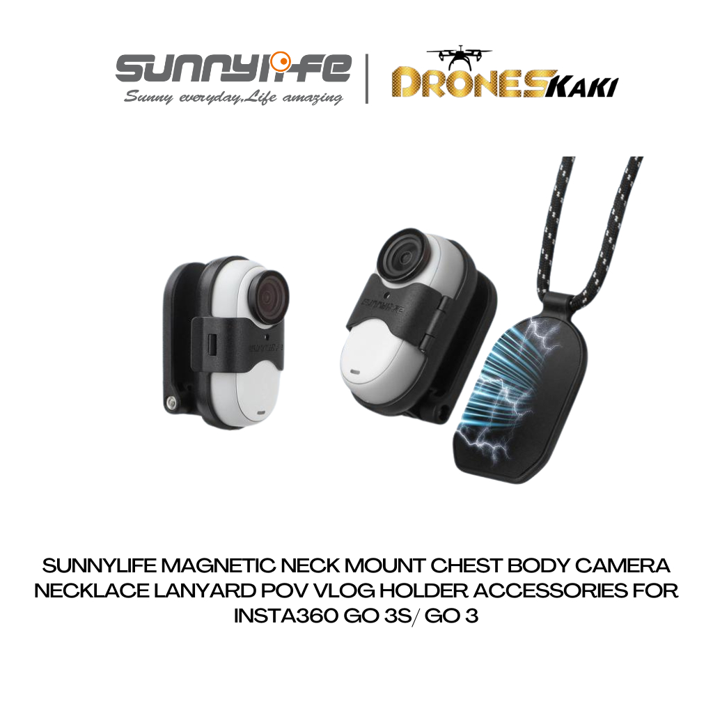 Sunnylife Magnetic Neck Mount Chest Body Camera Necklace Lanyard POV ...