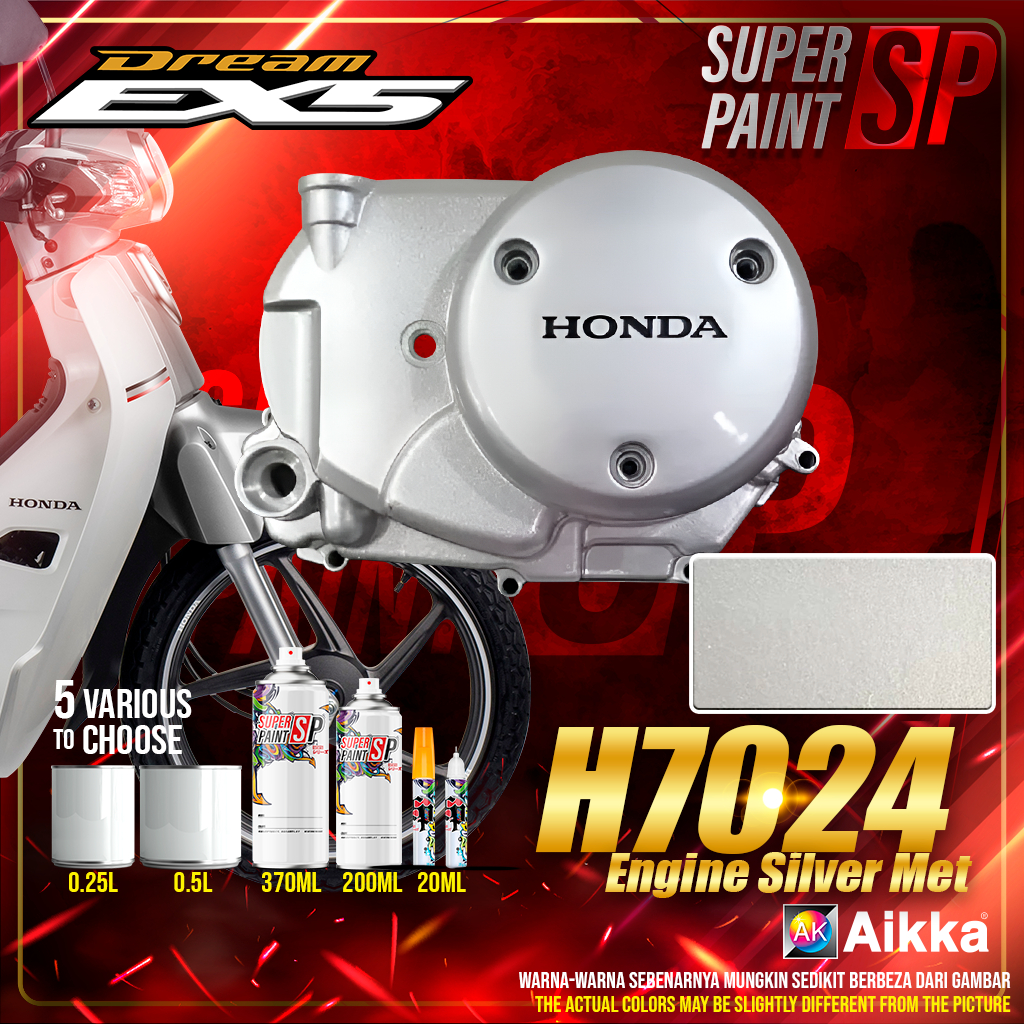 AIKKA H7024 Engine Silver Met | Colour Honda EX5 Engine Cover 2K Paint ...