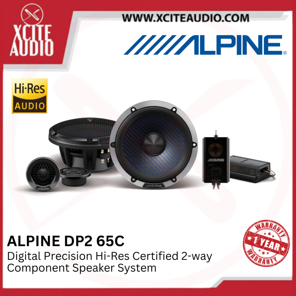 Alpine DP-65C (Non Hi-res) / DP2-65C (Hi-res Certified) 2-way Car ...