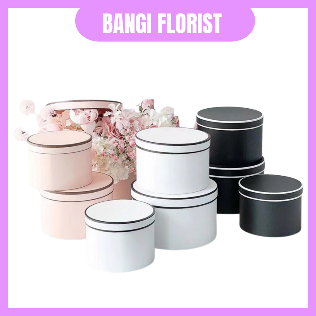 (3PCS) ROUND CLASSIC Flower Box Florist Bouquet Chocolate Door Gift ...