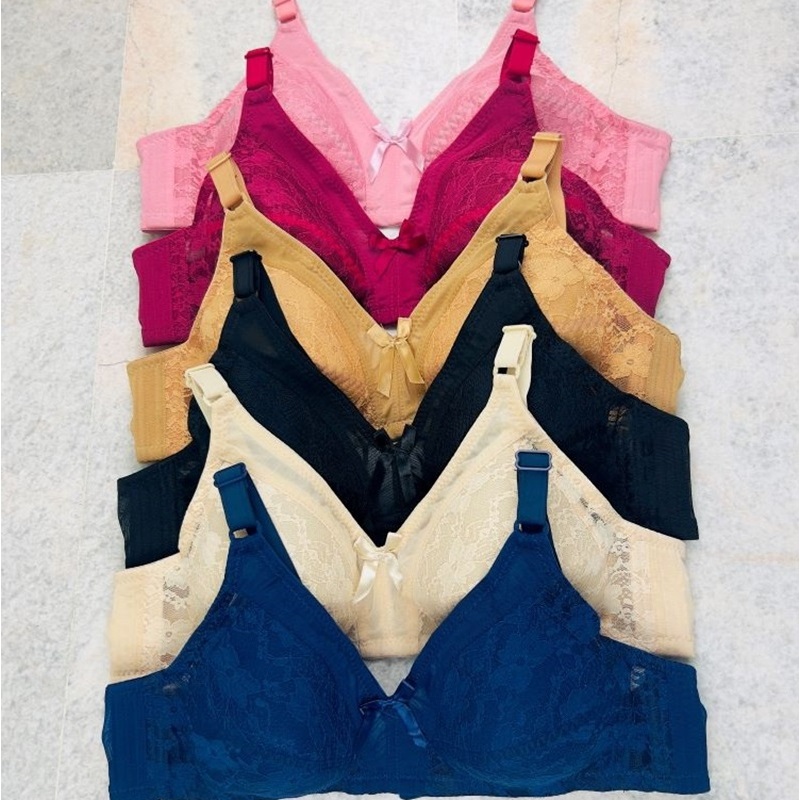 Plus Size Span Nipis Lightly Lined Wireless Bra C-D #36-50 Thin / Baju ...