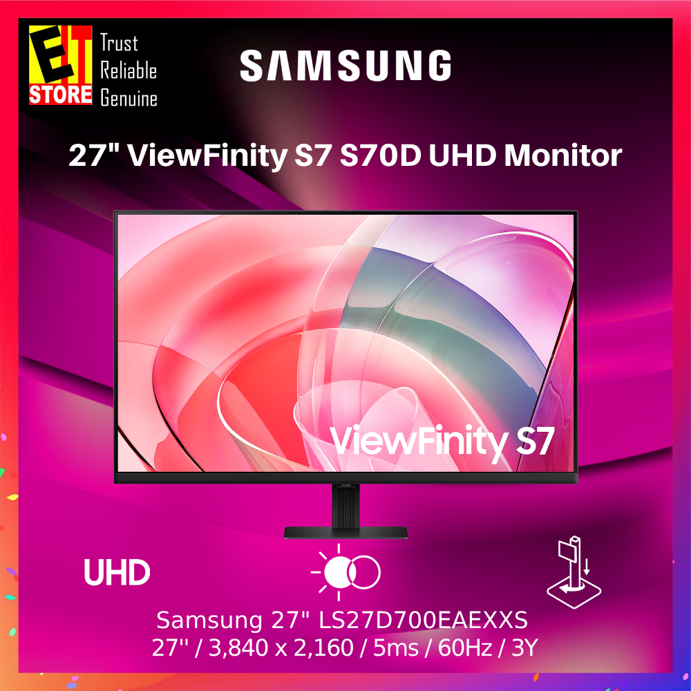 SAMSUNG 27" /32" ViewFinity S7 S70D UHD 4K HDR10 READY MONITOR WITH ...