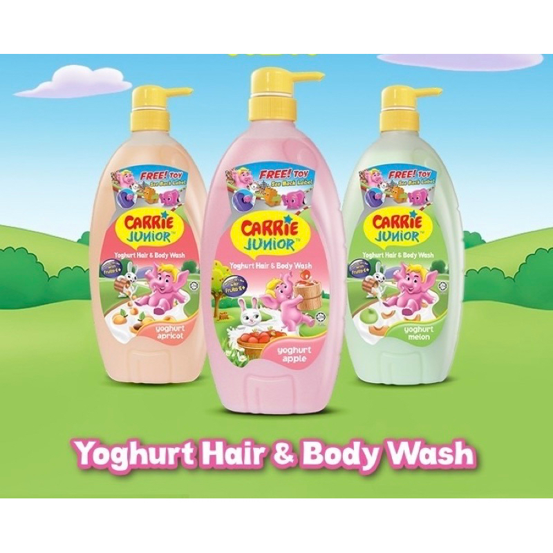 CARRIE JUNIOR Hair & Body Wash-Yoghurt apricot/Apple (700g)/475g ...