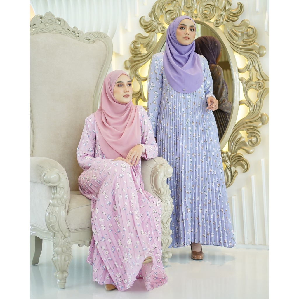 MCC Lifestyle Dress Pleated Anessa Muslimah Loose Moden Plussize Plain ...