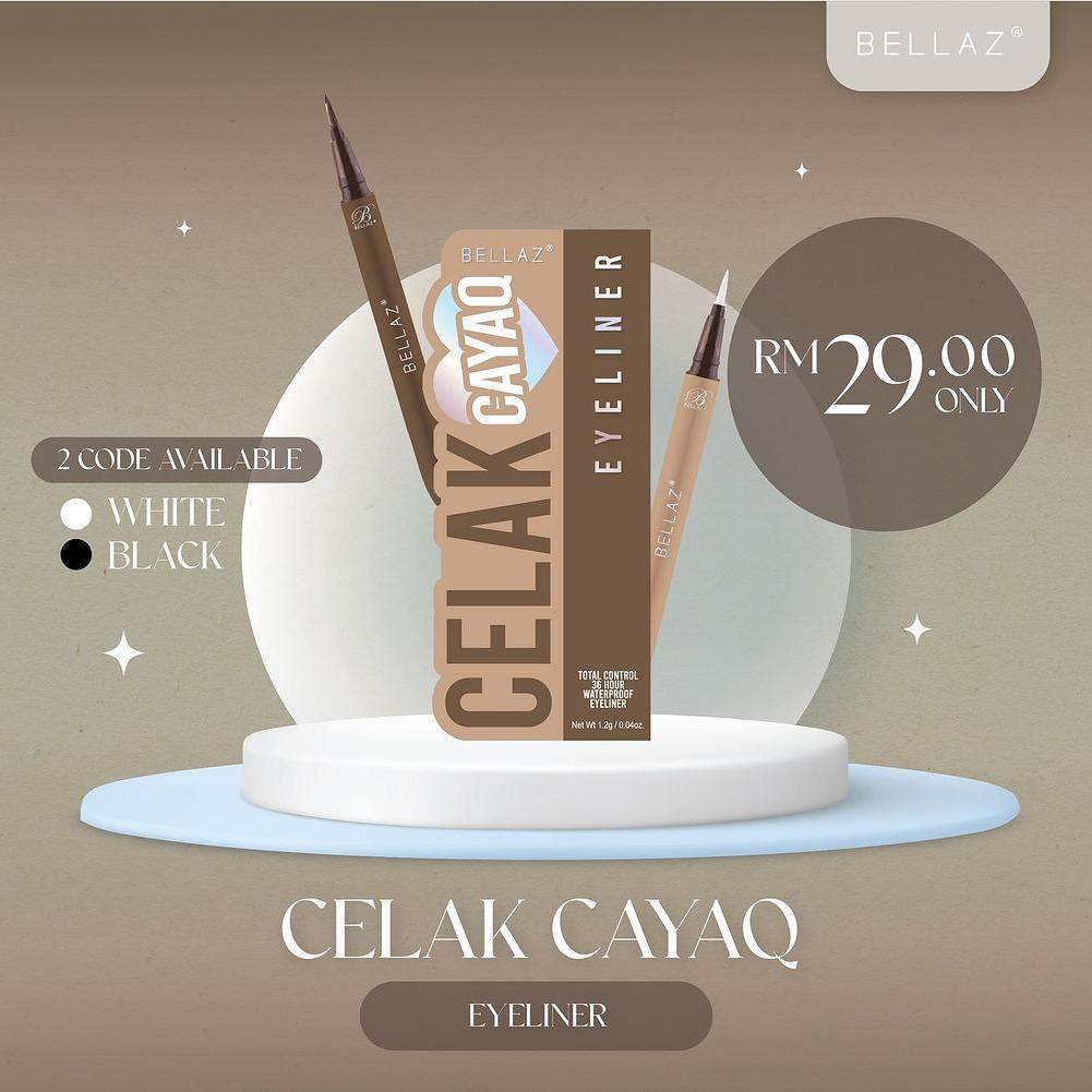 MUA BELLAZ CELAK CAYAQ / EYELINER HITAM / PUTIH BY BELLAZ BEAUTY ...