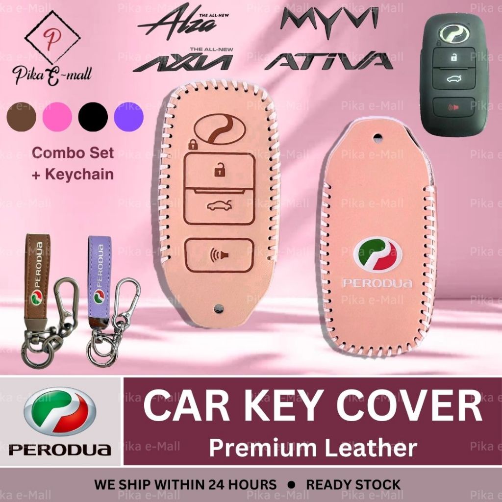 LEATHER Perodua Myvi Key Cover 2023 Ativa Alza Key Cover Kunci Axia ...