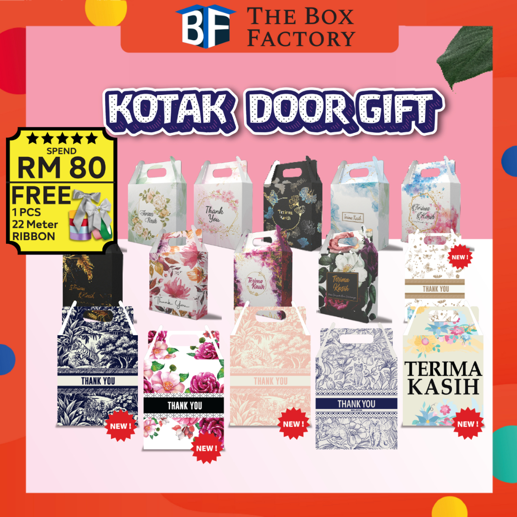 100pcs PROMOSI Doorgift Box | Wedding Box | Goodies Box | Kotak Kahwin ...