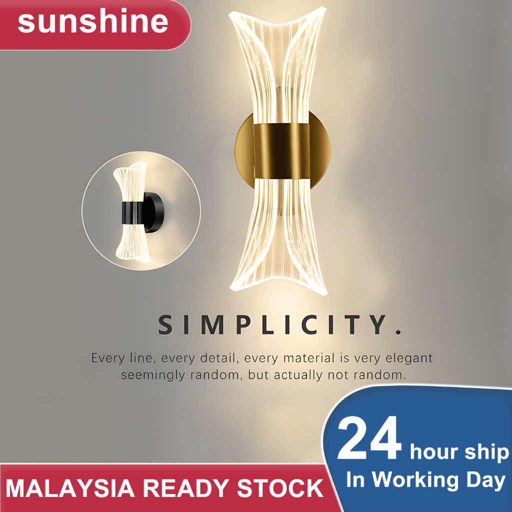 lampu dinding ruang tamu 3 colors LED Modern Light LED Wall Lamp living ...