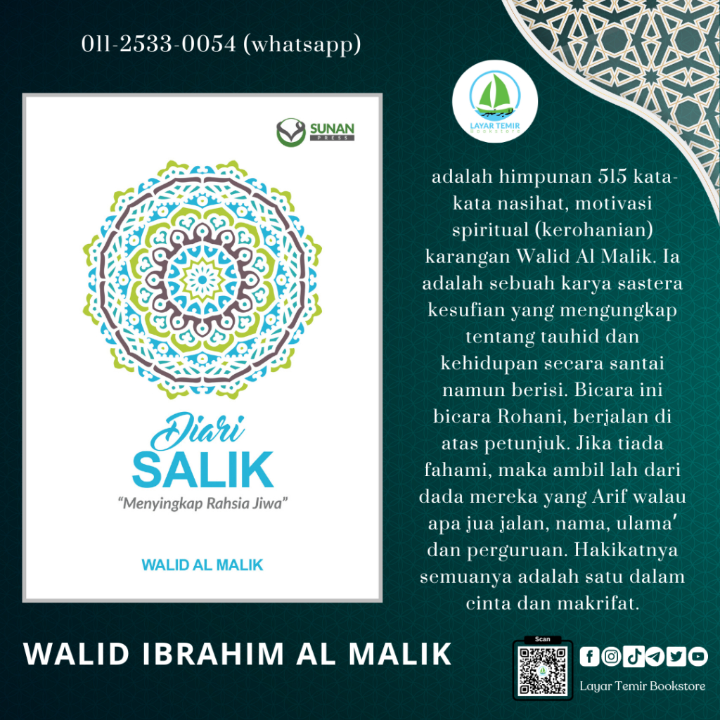 DIARI SALIK -Menyingkap Rahsia Jiwa (Walid Ibrahim Al-Malik) | Shopee Malaysia