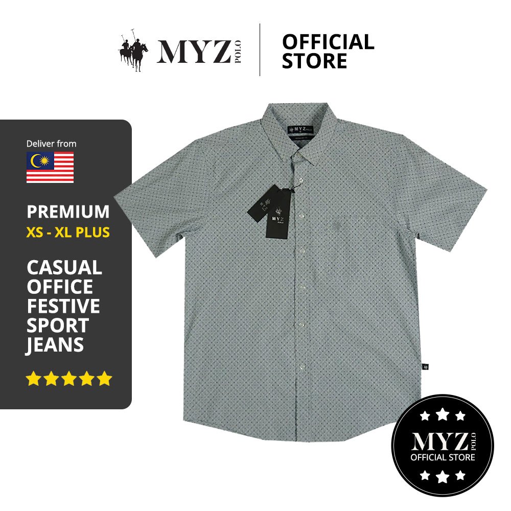 MYZ POLO Premium Pattern / Checkered Pocket Shirt (CODE30146) | Shopee ...