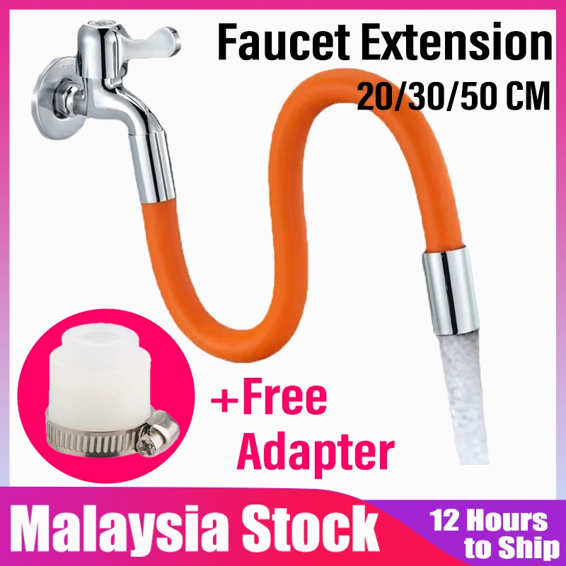 Faucet Extension Hose Bathroom Kitchen Flexible Extender Free Bending ...