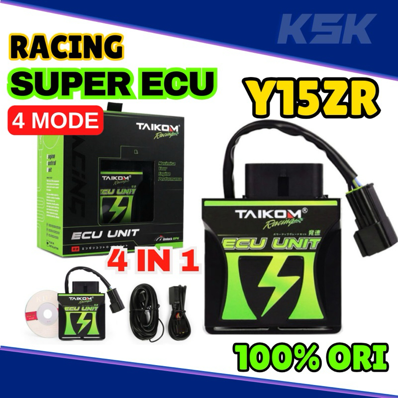 TAIKOM RACING ECU UNIT Y15ZR V1 V2 100% ORIGINAL ECU Y15 ADJUSTABLE 4 ...