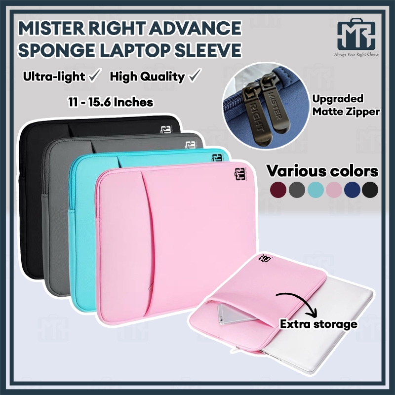 (11-15.6 inchi)MR Sponge ADVANCE Beg Laptop Sleeve dengan Poket untuk ...