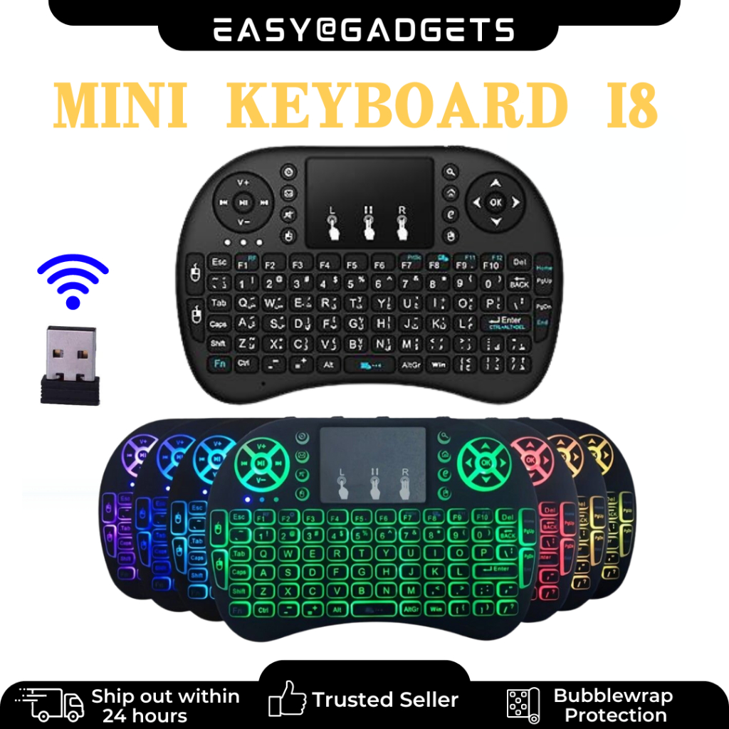 LOCAL SALLER I8 mini keyboard mouse 2.4Ghz Wireless Touchpad Keyboard ...