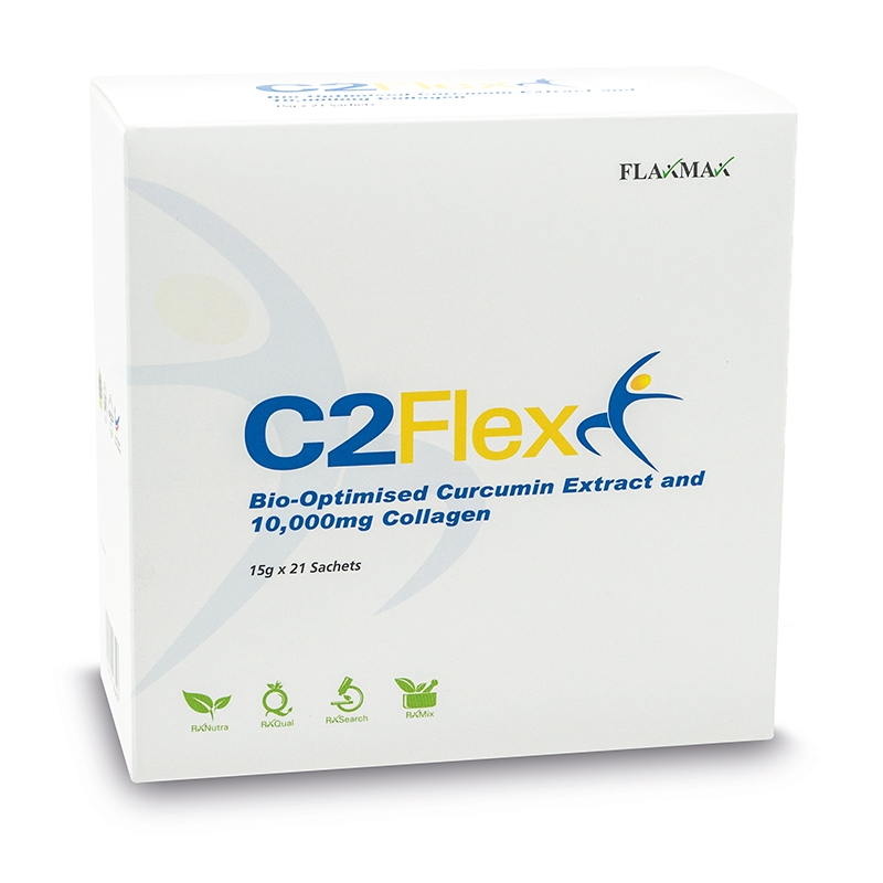 FLAXMAX C2 FLEX MIXED COLLAGEN WITH CURCUMIN DRINK 15G X 21 SACHETS ...