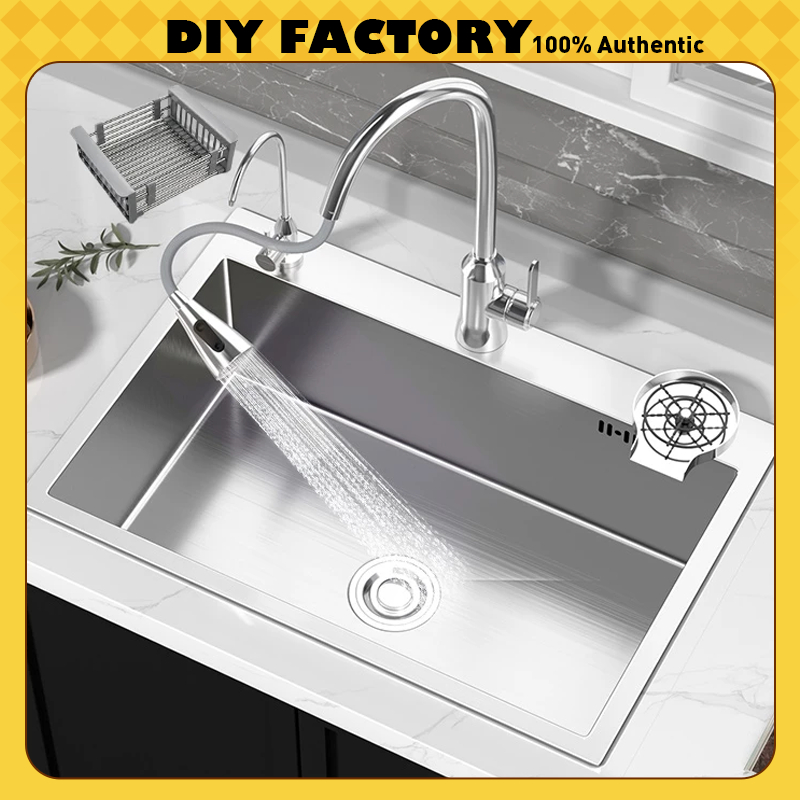 Singki Dapur Nano Sinki 304 Stainless Steel Handmade Single Bowl ...