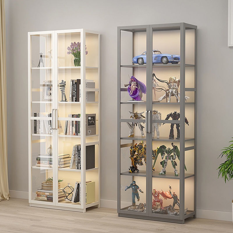 Bookcase floor to ceiling dust-proof modern minimalist bookshelf with ...