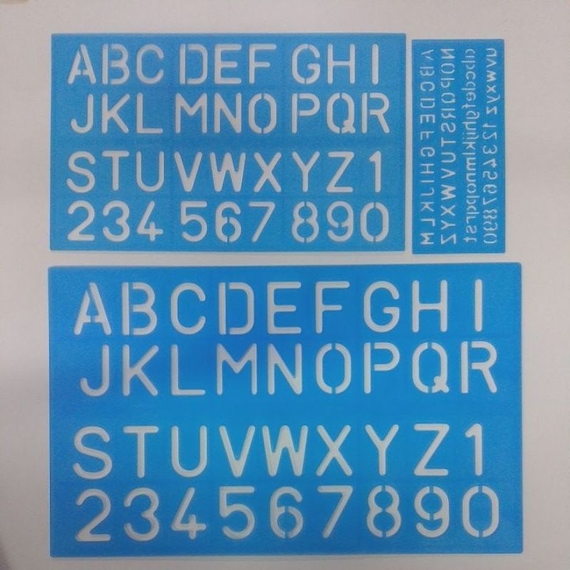 1pc ABC ruler stencil alphabet numbers pembaris Abc 710 720 730 740 750 ...