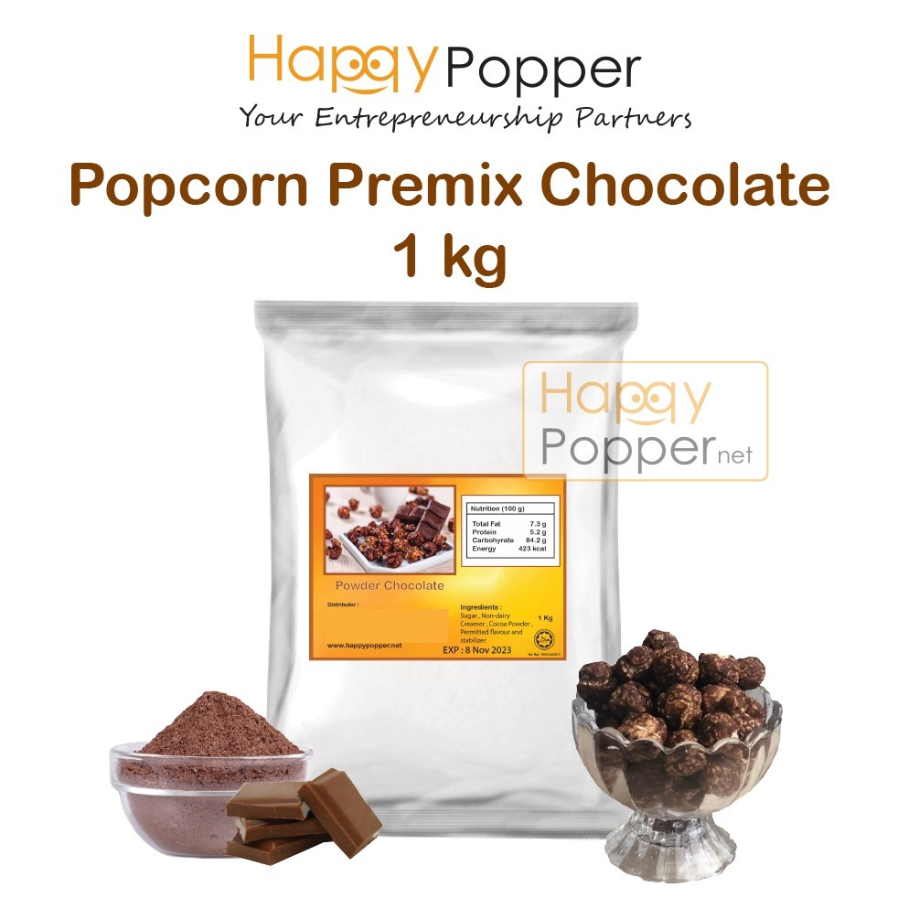 Happypopper Pure Popcorn use Tepung Chocolate Caramel Flavour Coating ...