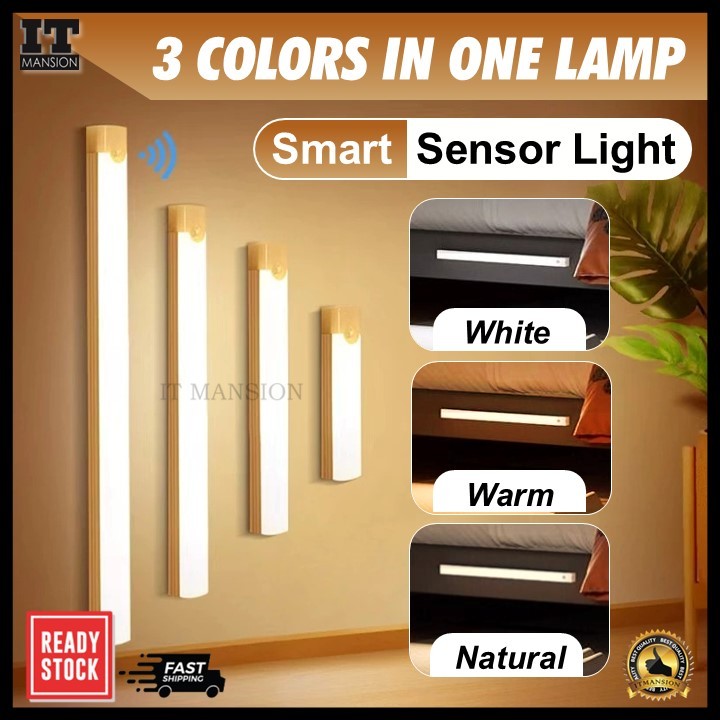 Motion Sensor Light Strip Smart LED Light Lamp Wireless Rechargeable ...