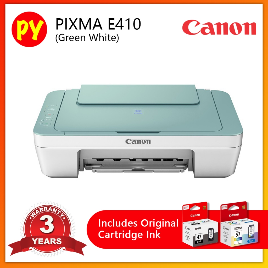 Canon PIXMA E410 AIO Print Scan Copy Inkjet Printer with original Ink ...