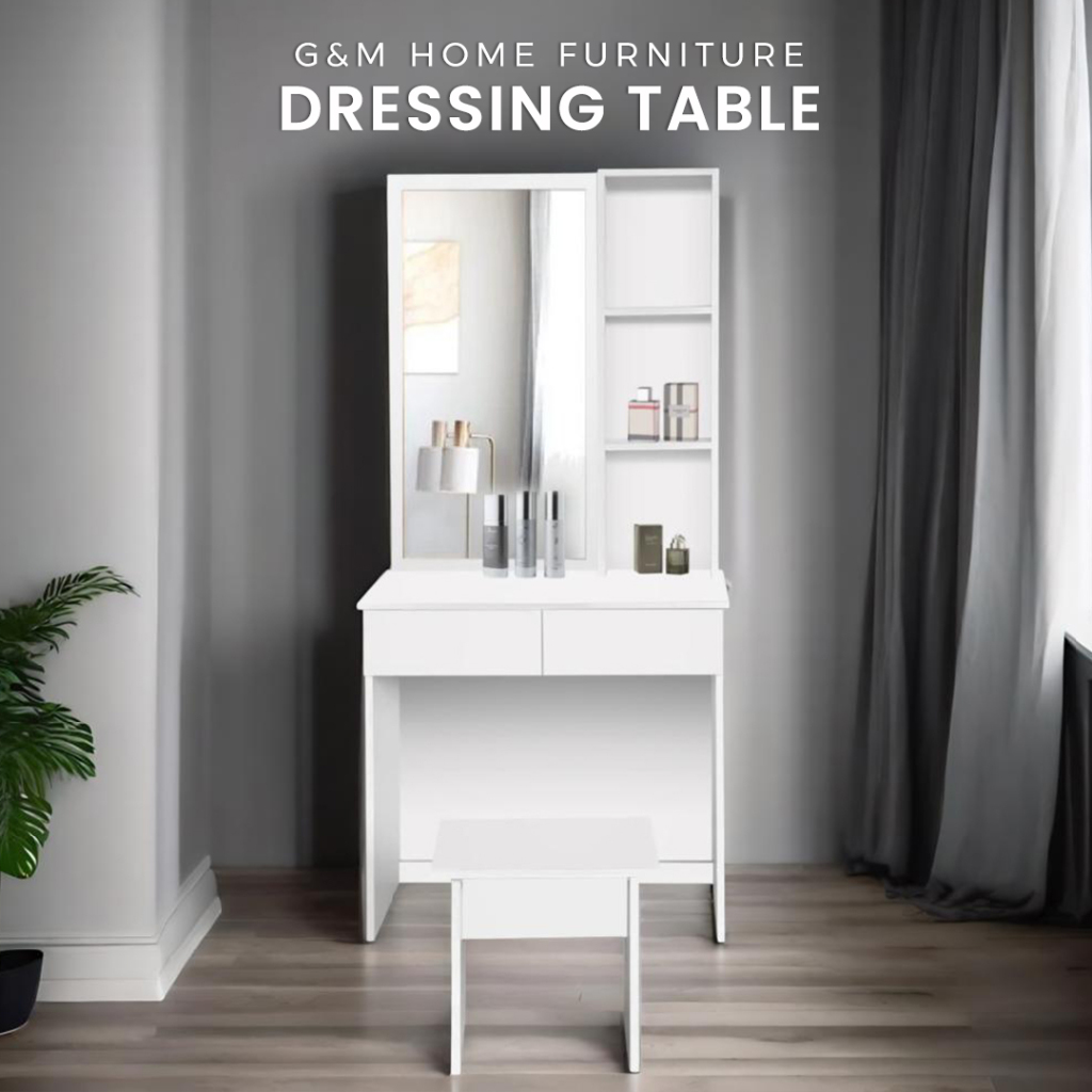 Meja Makeup Cermin Dressing Table With Mirror Meja Solek Almari Solek ...