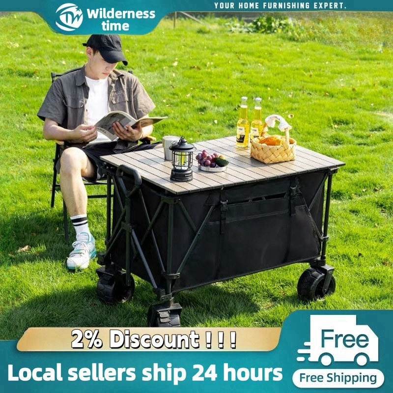 180L Outdoor Trolley Wagon Foldable Tool truck portable Shopping cart ...