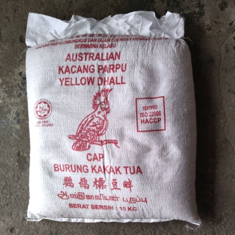 Australia Kacang Parpu Cap Burung Kakak Tua (Yellow Dhall) 10kilo ...