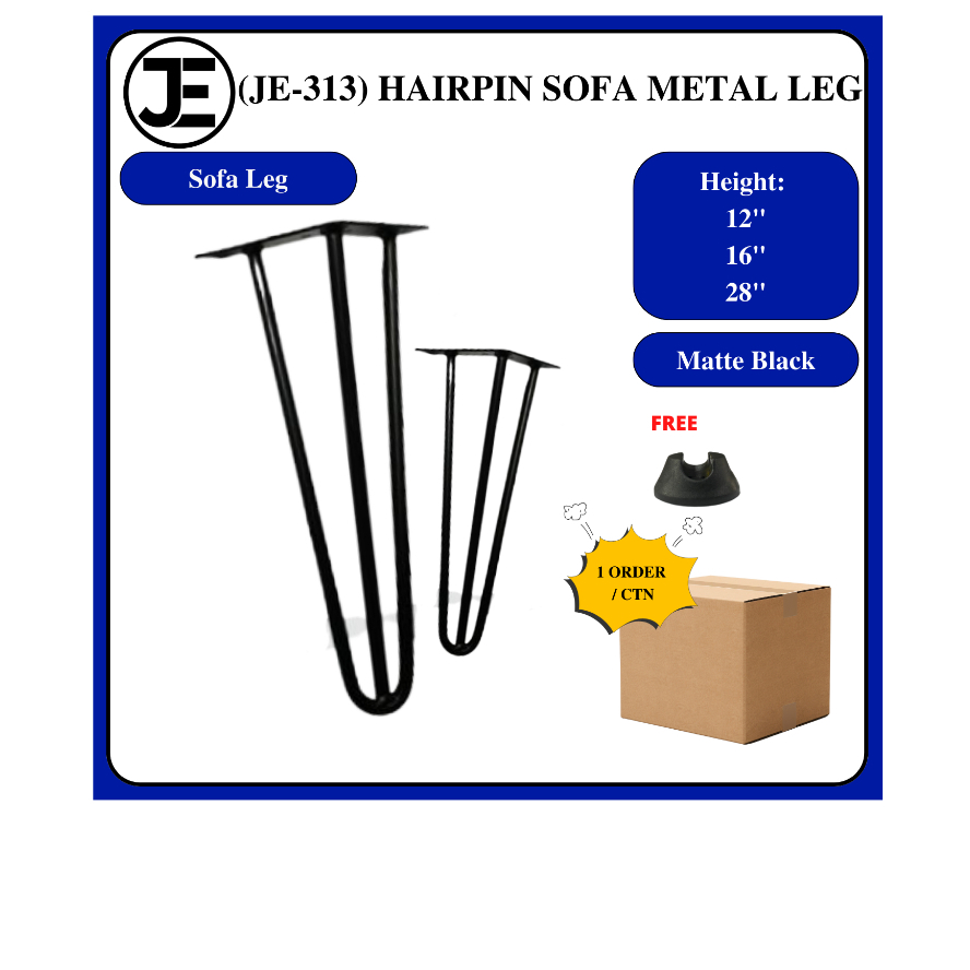 (1 ORDER / CTN) 12/16/28" Hairpin Sofa Metal Leg Bar Table Coffee Table ...