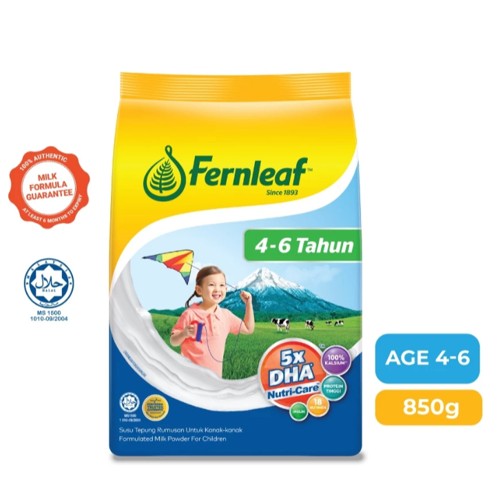 Fernleaf Milk Powder for Children 4 - 6 years Plain 850g | Shopee Malaysia