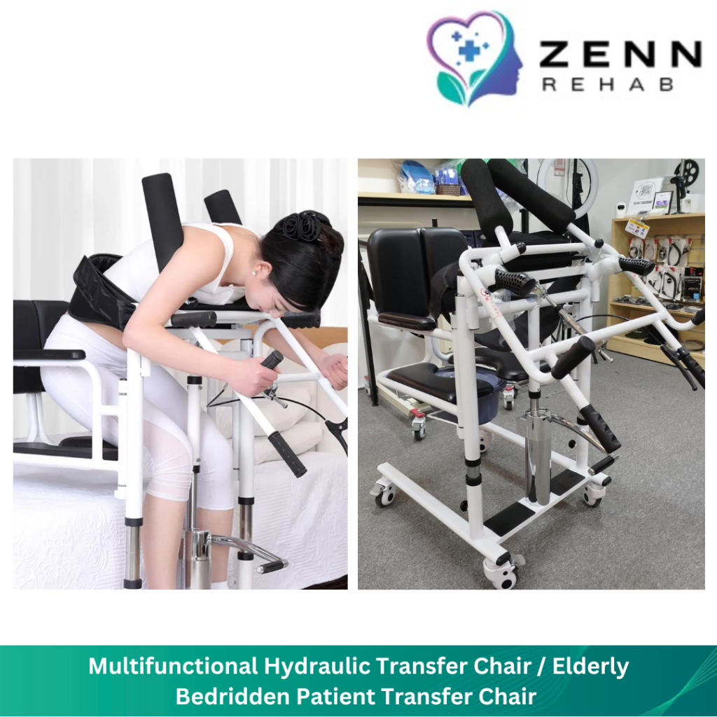 Hydraulic Transfer Wheelchair with Body Riser Kerusi Roda/Bergerak ...