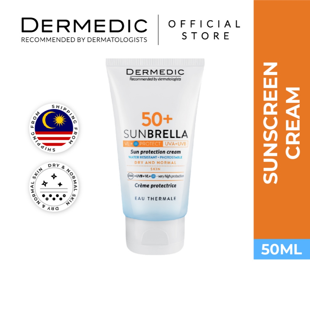 [SUNSCREEN] Dermedic Sunbrella Sun Protection Cream SPF 50+ Dry and ...