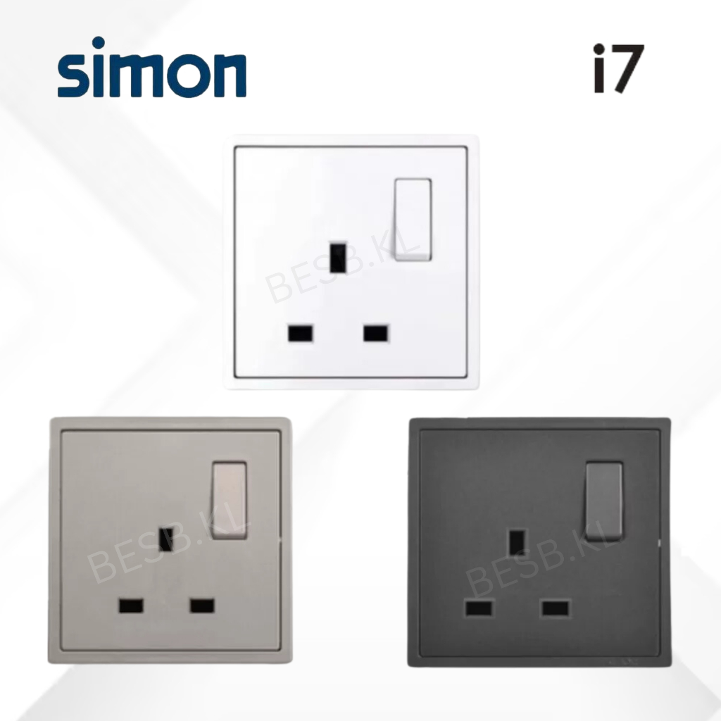 Simon I7 Socket 701382 13A 1Gang FlatPin Switched Socket Outlet ...