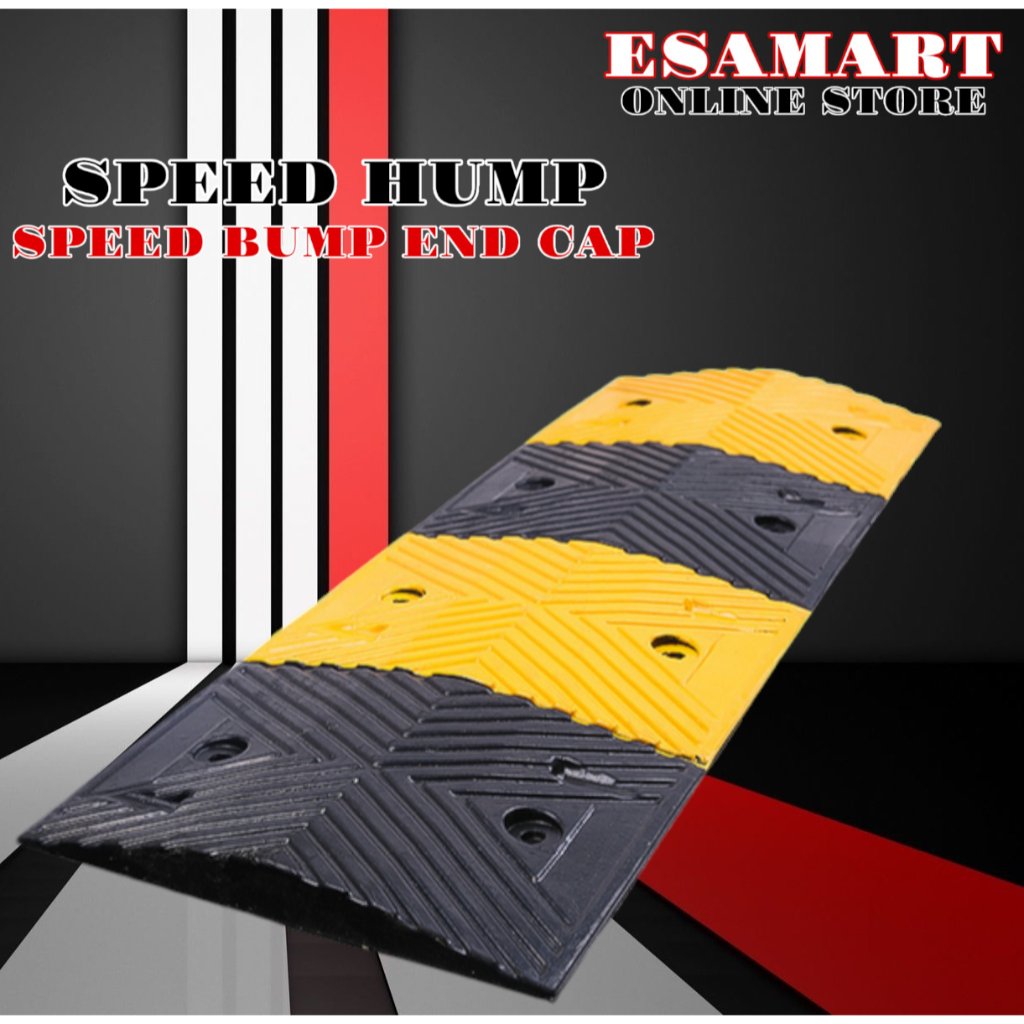 VEHICLE SAFETY RUBBER ROAD SPEED HUMP ROAD HUMP SPEED BUMP END CAP ...