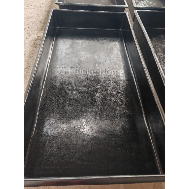 NEX 8 x4x1 Black Fiberglass Fish Tank Water Pond Aquarium Premium Heavy ...