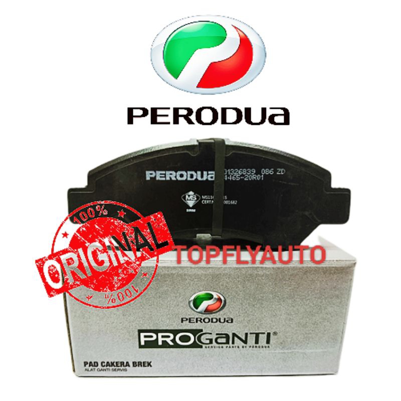 100% ORIGINAL PERODUA PROGANTI BRAKE PADS FOR NEW MYVI D20N 2018 ...