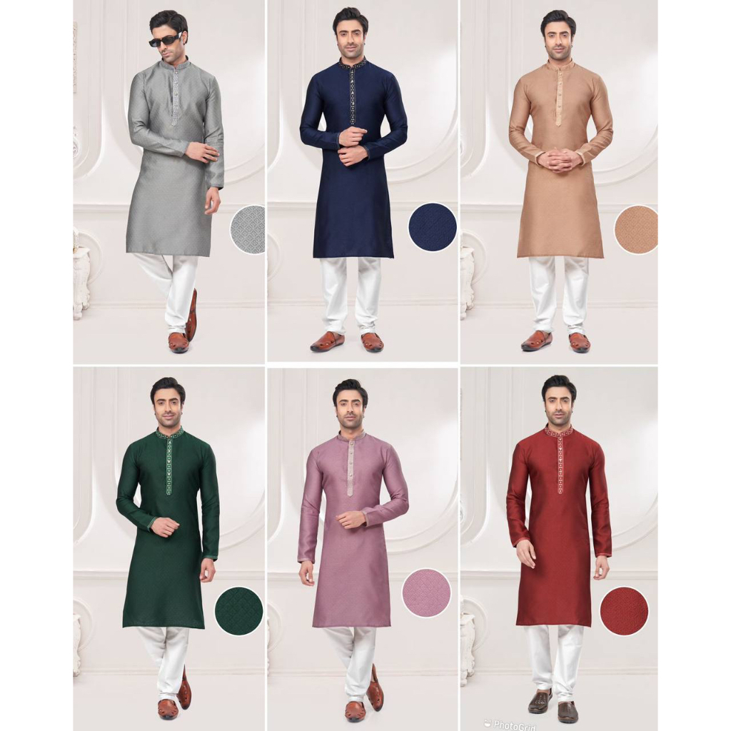 Premium Silk Kurta with Cotton Pants for Men (Jippa and Pants) | Shopee ...