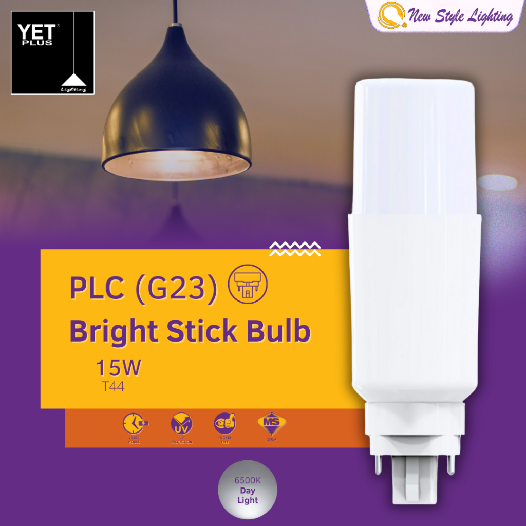 YETPlus 15W PLC PL-C 2P G23 SIRIM Energy Saving LED Light Retroled Long ...